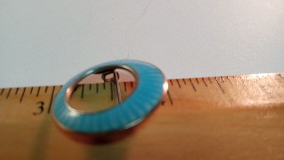 Antique Scandinavian Sterling Guilloche Enamel Pin/Br… - Gem