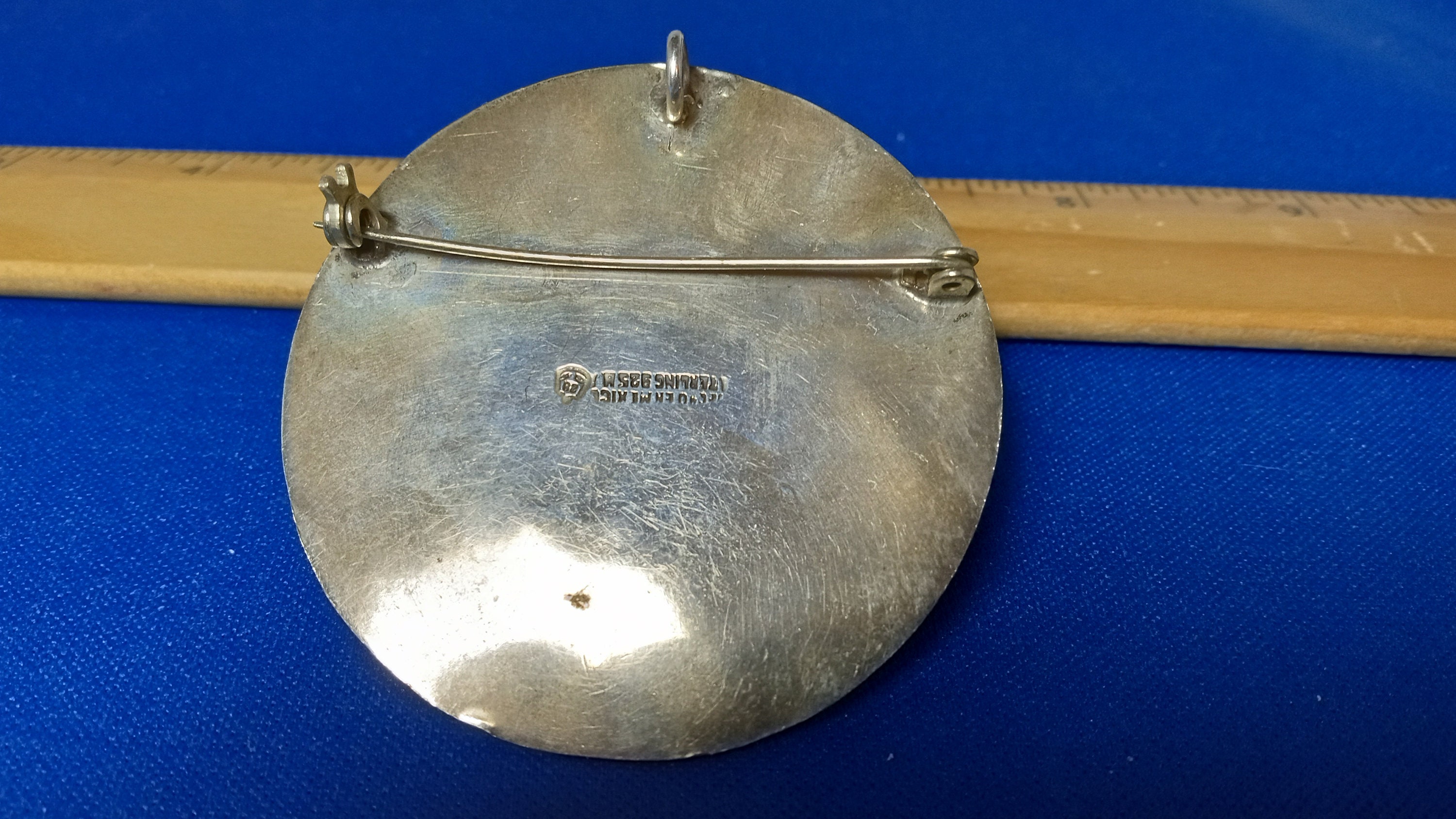 Vintage Maya or Aztec Sun Dial Pendant Broooch - Etsy