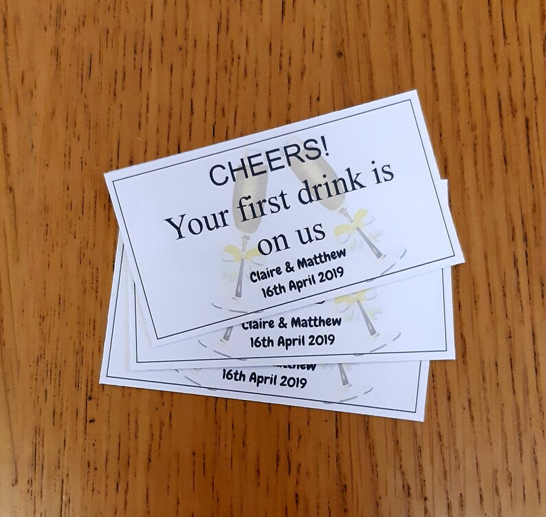 Drinks Tokens Free Drink Tokens Wedding Bar Token - Etsy