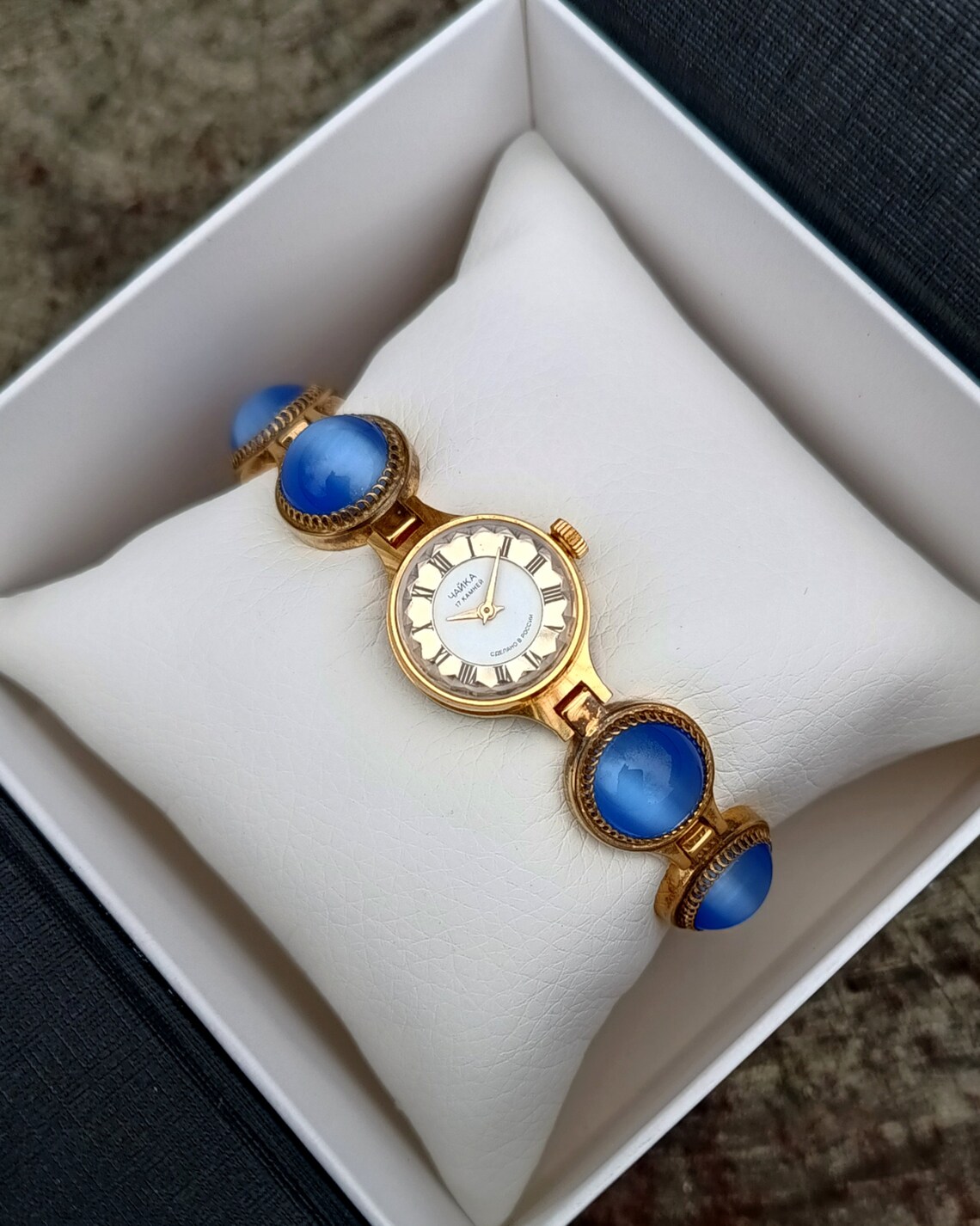 Vintage Gilded Chaika Watch: Enamel Insert Ladies Jewelry (1980s) - Etsy