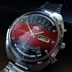 Rare Orient College Automatic Watch, Red Multi-calendar, 21 Jewels - Etsy