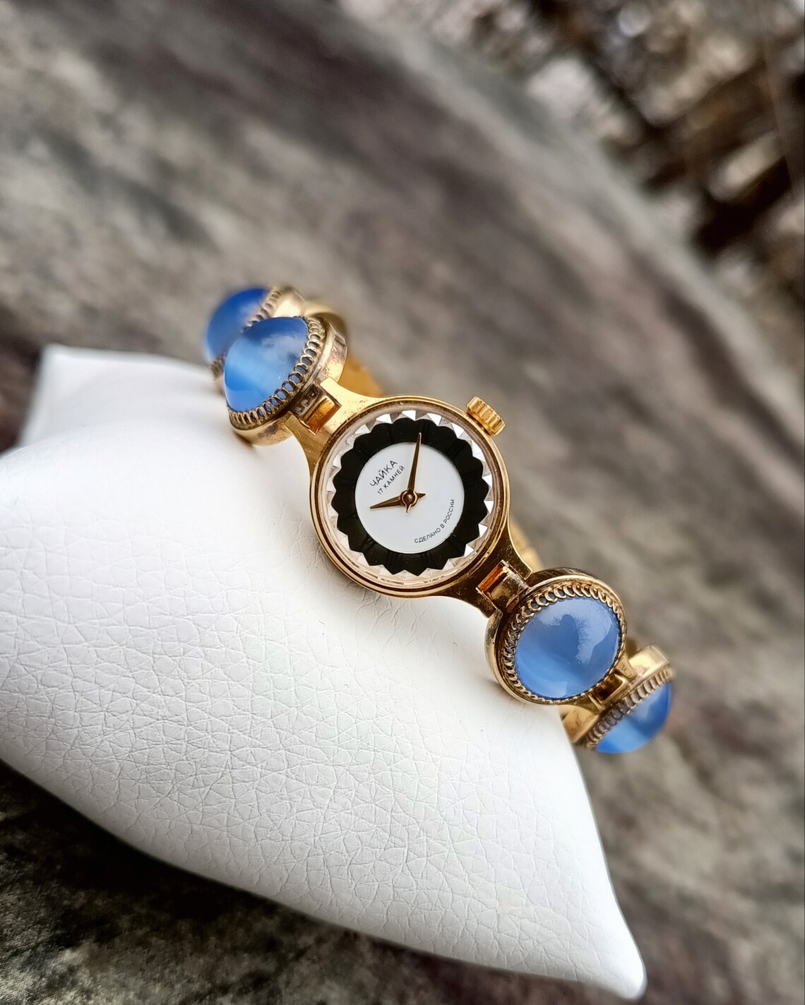 Vintage Gilded Chaika Watch: Enamel Insert Ladies Jewelry (1980s) - Etsy