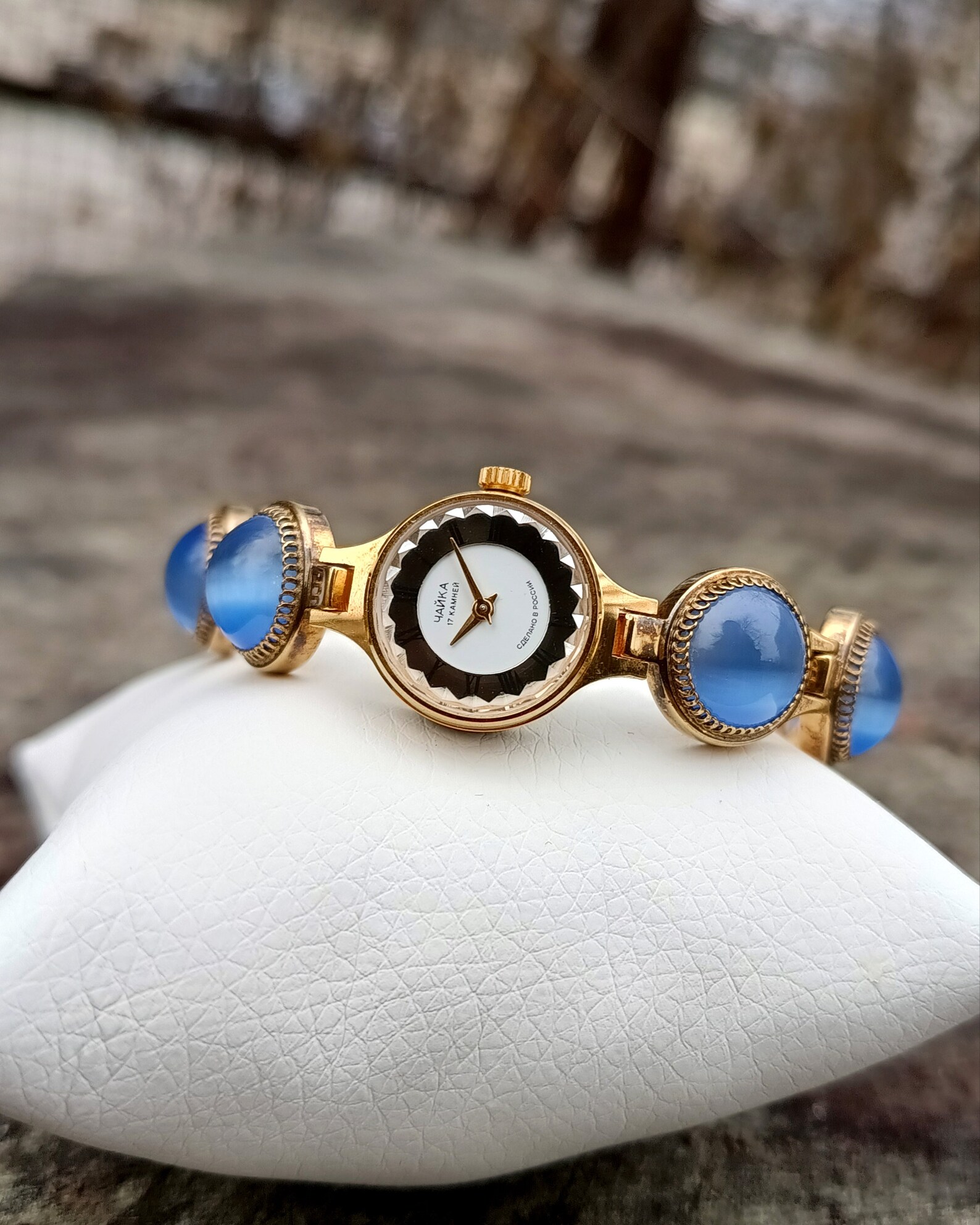 Vintage Gilded Chaika Watch: Enamel Insert Ladies Jewelry (1980s) - Etsy