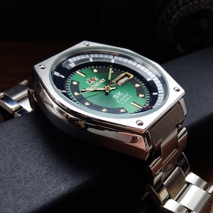 Orient Automatic Vintage Watches Watch: Green Dial, Stainless Steel - Etsy