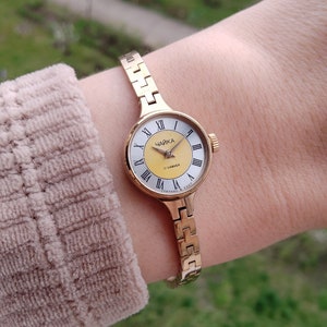 Gilded Watch for Women Chaika, Small Watch, Y2K, Gold Ladies Watch ...