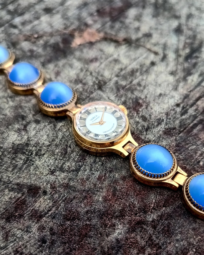 Vintage Gilded Chaika Watch: Enamel Insert Ladies Jewelry (1980s) - Etsy