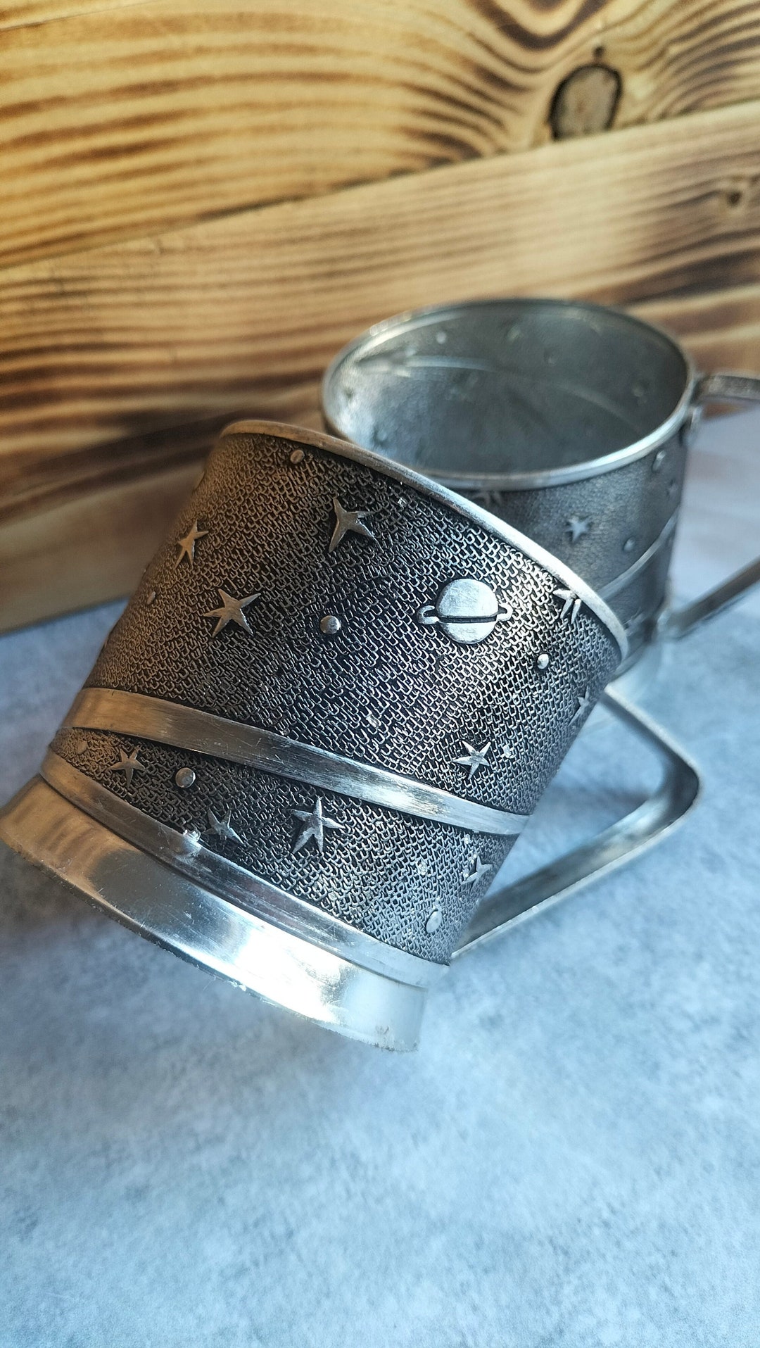 Vintage Aluminum Cosmos Cup Holder: Space Decor, Tea Lover Gift - Etsy