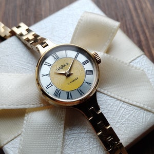 Gilded Watch for Women Chaika, Small Watch, Y2K, Gold Ladies Watch ...