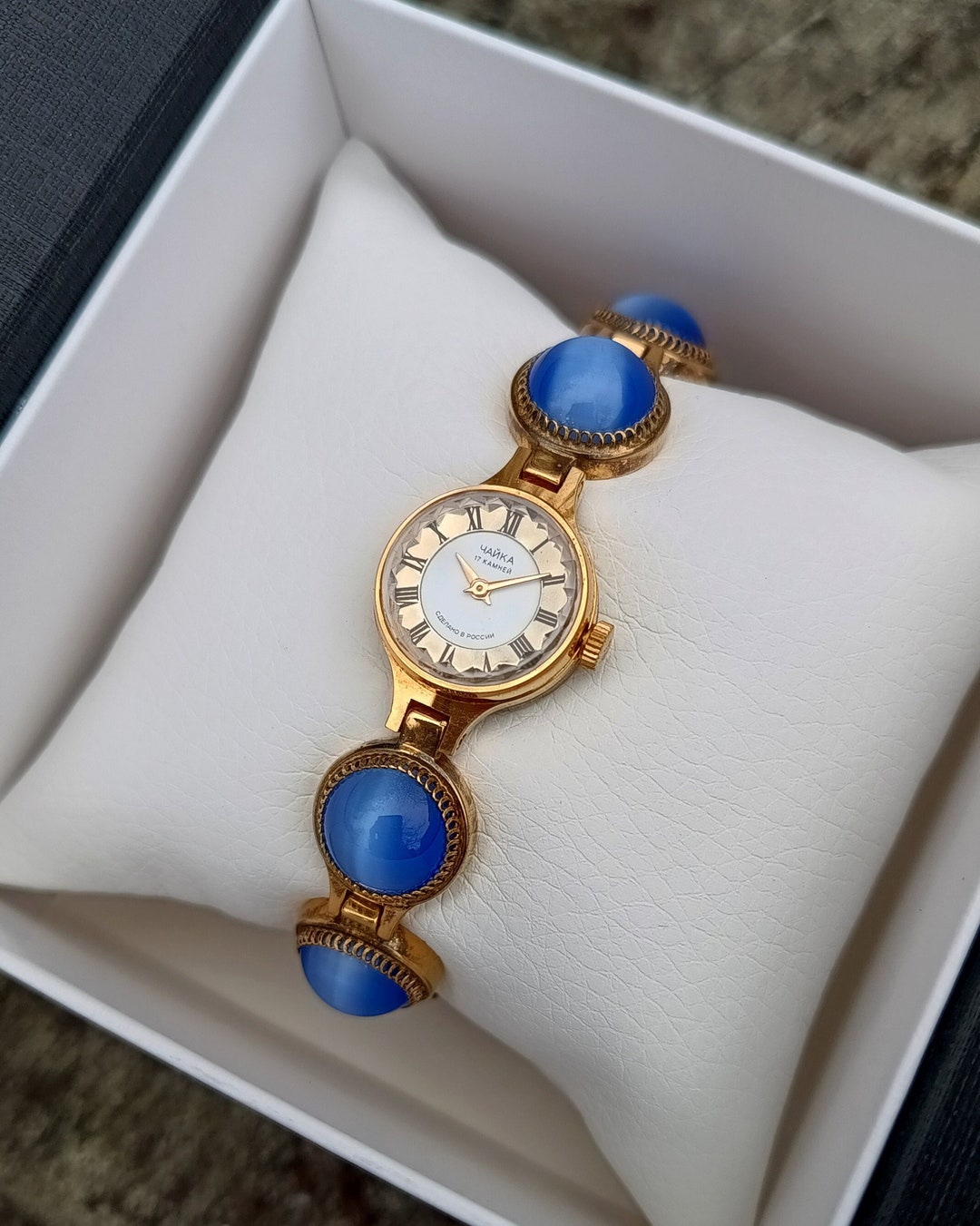 Gilded Watches for Women, Enamel Inserts, Small Watch, Gift for Her ...