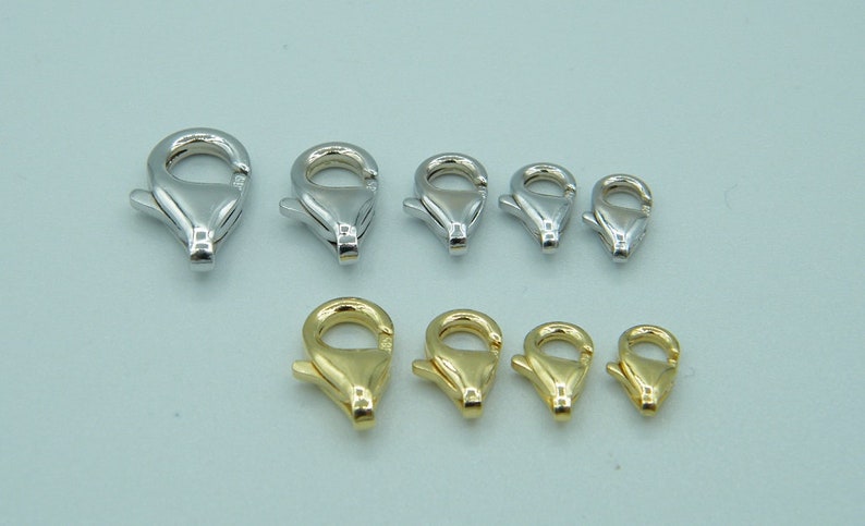 Carabiner Made of 585 Solid Yellow Gold or White Gold for Necklaces and ...