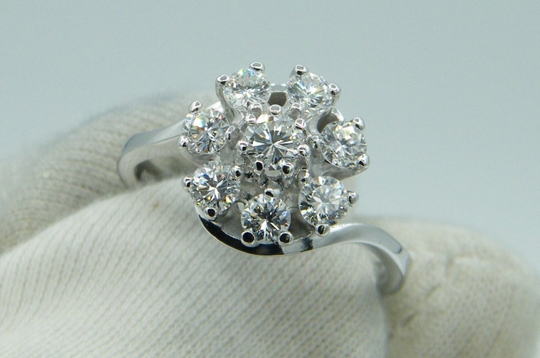 Diamond Ring Engagement Ring 585 White Gold Diamonds Together 1.04 Ct ...