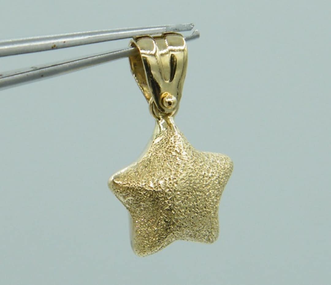 Star Pendant 750 Gold Pendant 18k Yellow Gold - Etsy
