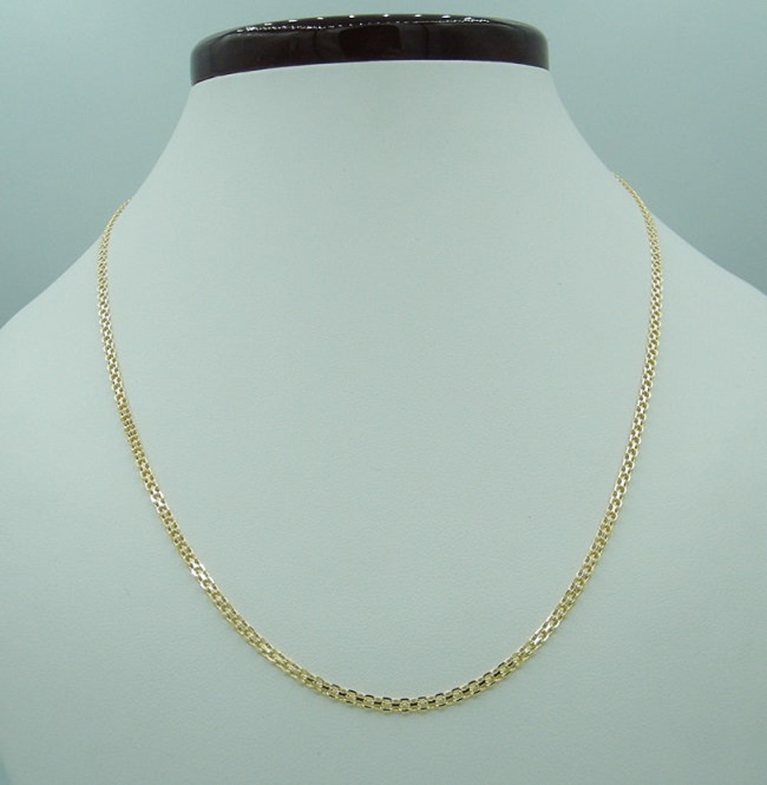 Double Anchor Gold Chain 585 Yellow Gold Necklace Anchor Chain Collier ...