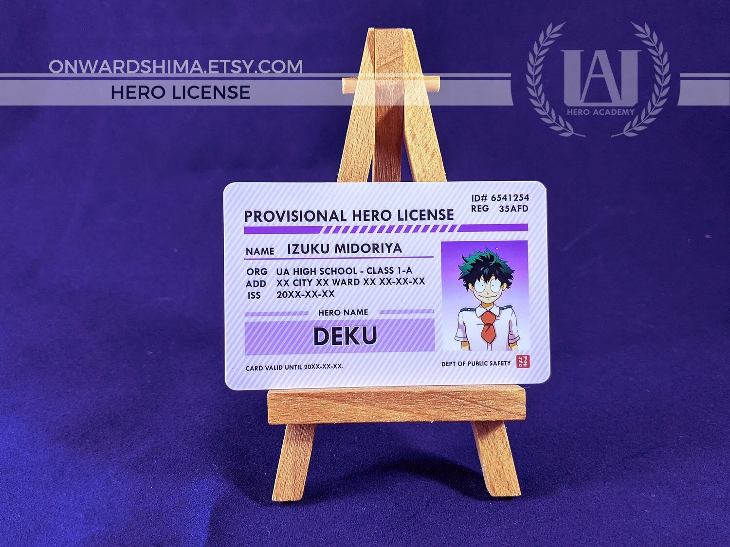 Deku Hero License My Hero Academia Provisional Hero License | Etsy