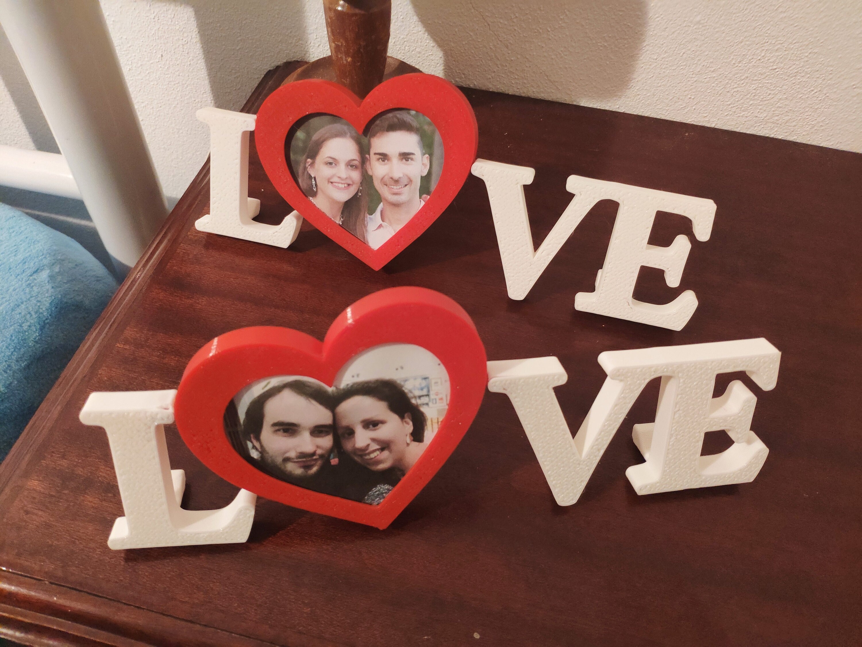 Romantic Love Photo Frames Personalized 3D Printed for Gift, Valentine ...