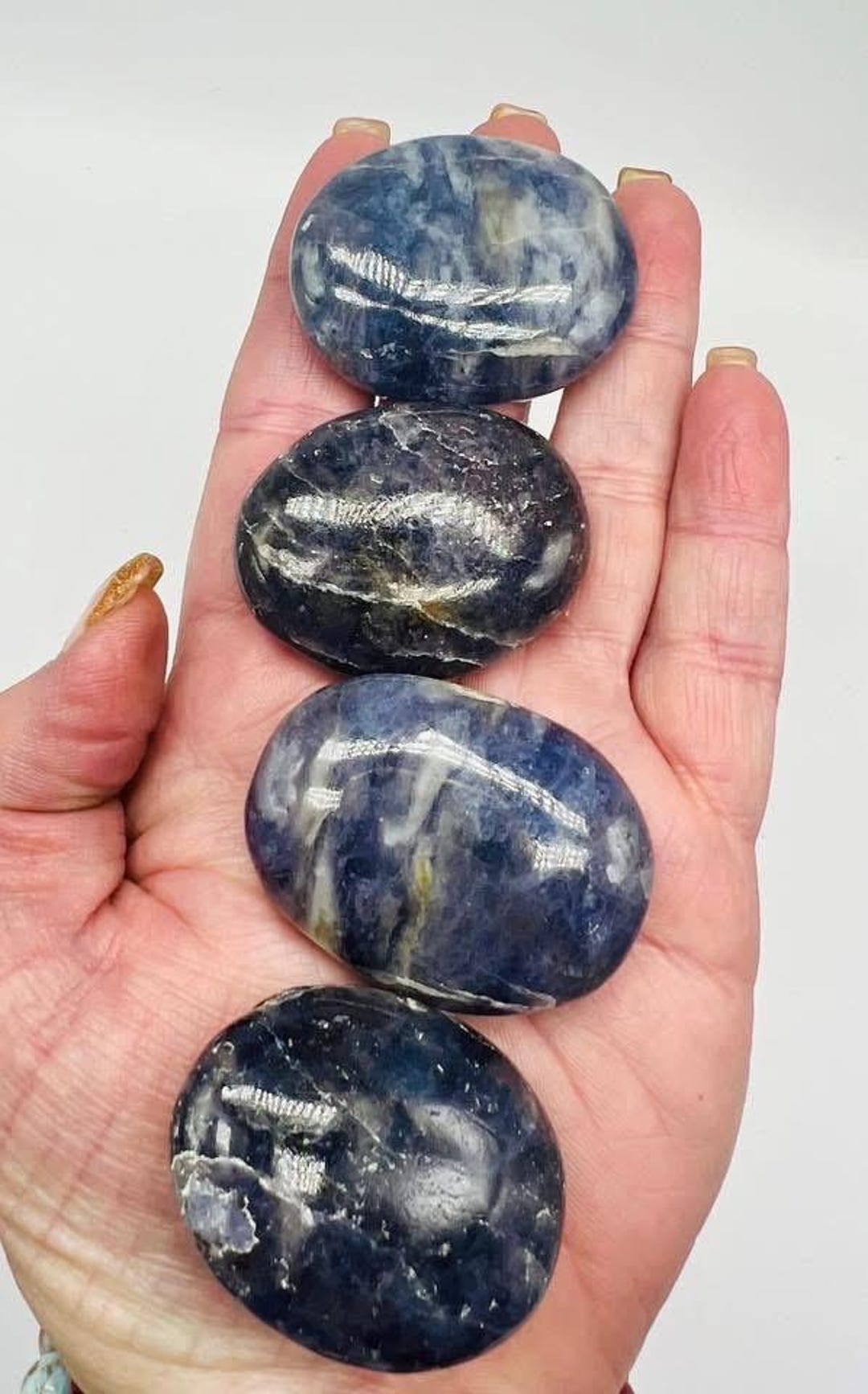 Iolite Palm Stones | Viking’s Compass Stone - Etsy
