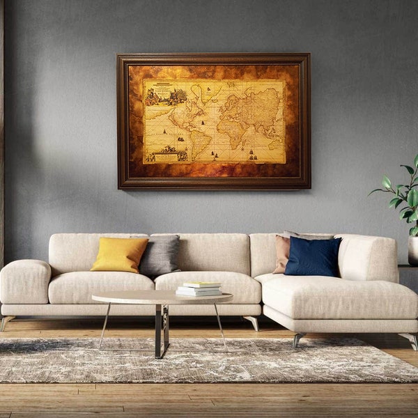 Old World Map - Etsy