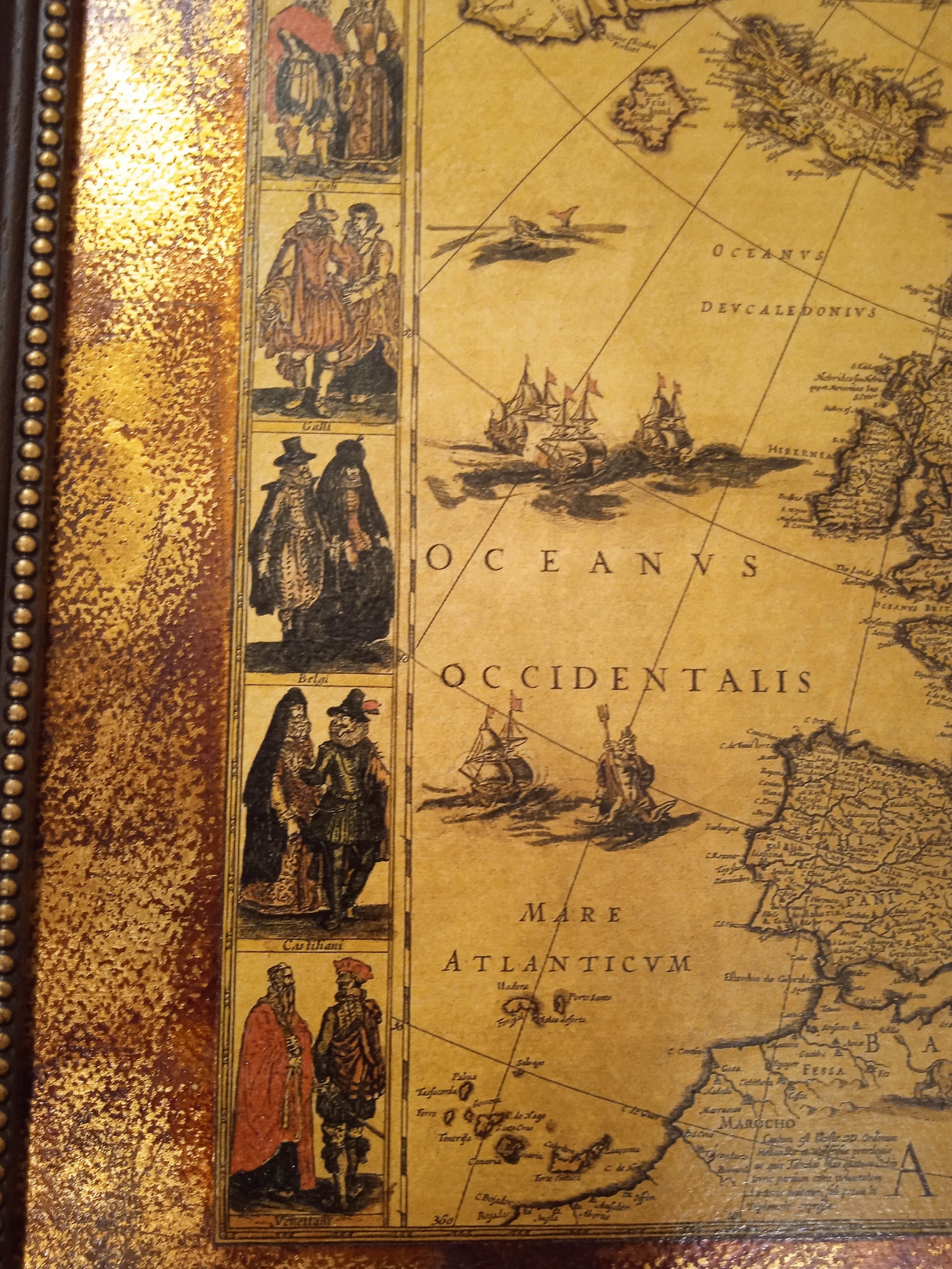Handmade Old World Map Europe by W. & J. Blaeu. 1642 Old Map of Europe ...