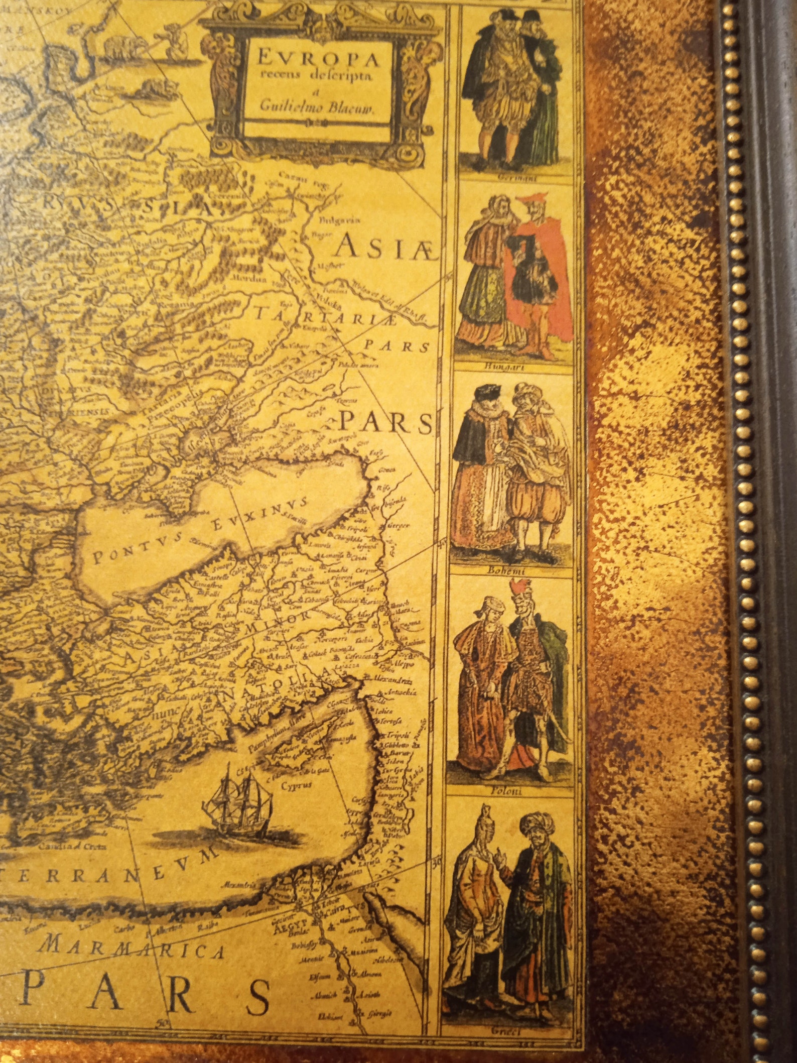 Handmade Old World Map Europe by W. & J. Blaeu. 1642 Old Map - Etsy