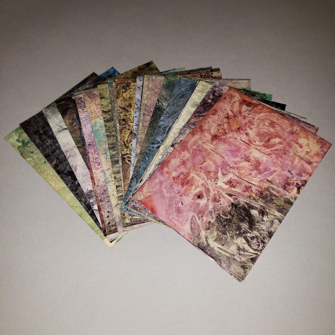 5x6.5 Hand Altered Paper 40pc Paper Ephemera Junk Journal Supplies Art ...