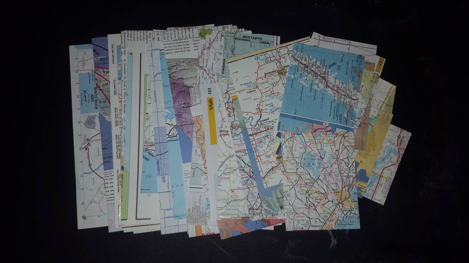 50pc Map and Atlas Junk Journal Paper Junk Journal Supplies - Etsy