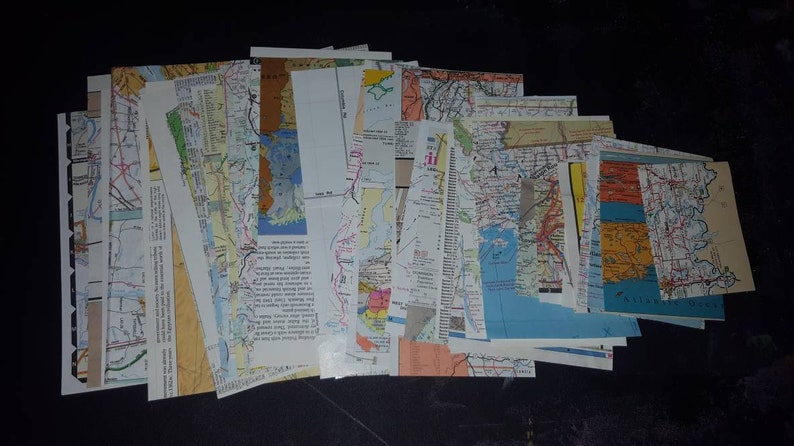 50pc Map and Atlas Junk Journal Paper Junk Journal Supplies - Etsy