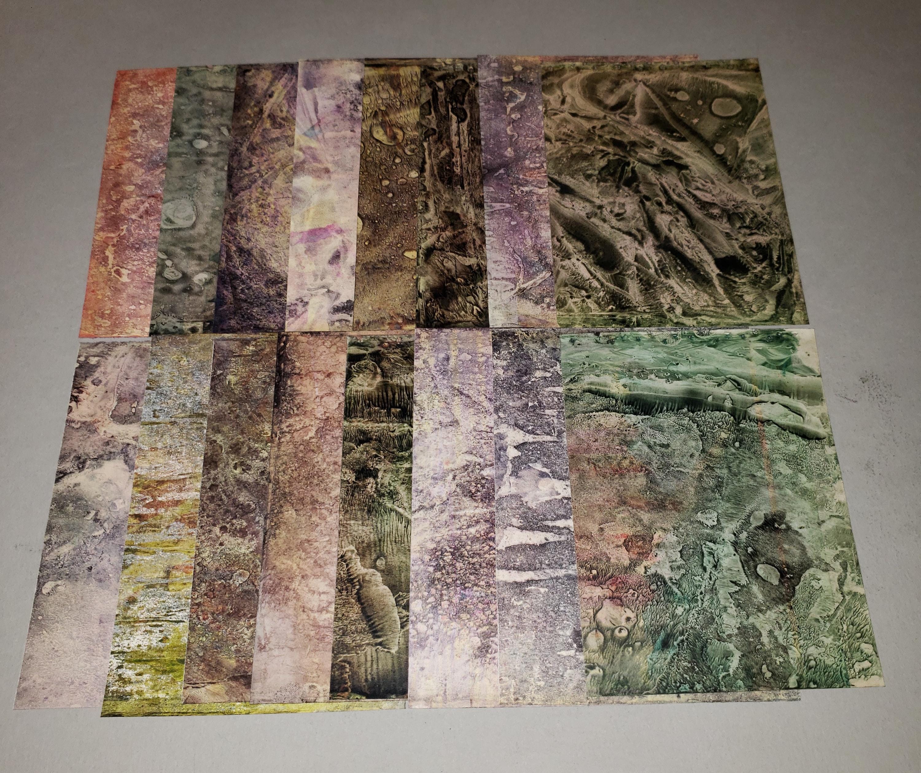 5x6.5 Hand Altered Paper 40pc Paper Ephemera Junk Journal Supplies Art ...
