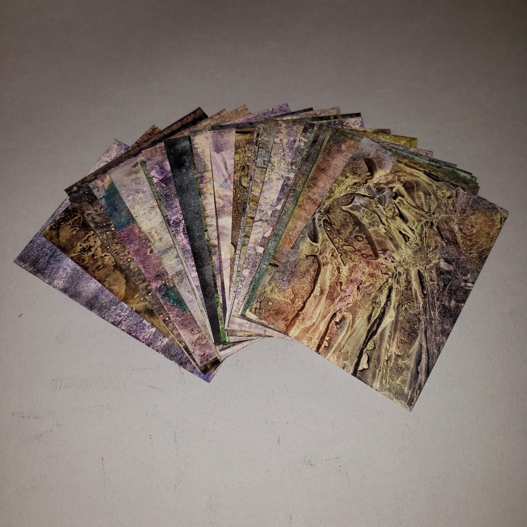 5x6.5 Hand Altered Paper 40pc Paper Ephemera Junk Journal Supplies Art ...
