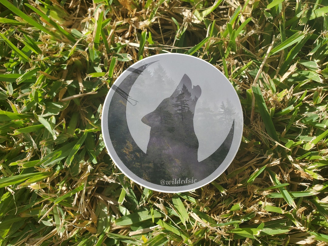 Wolf Moon Sticker - Etsy