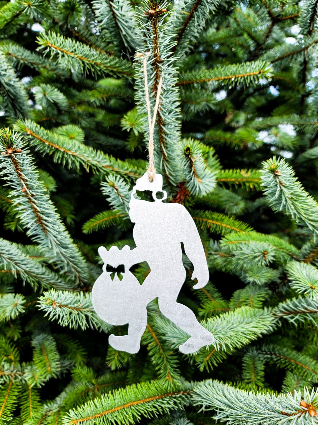 Bigfoot Santa Claus With Christmas Presents Sasquatch Ornament Tree ...