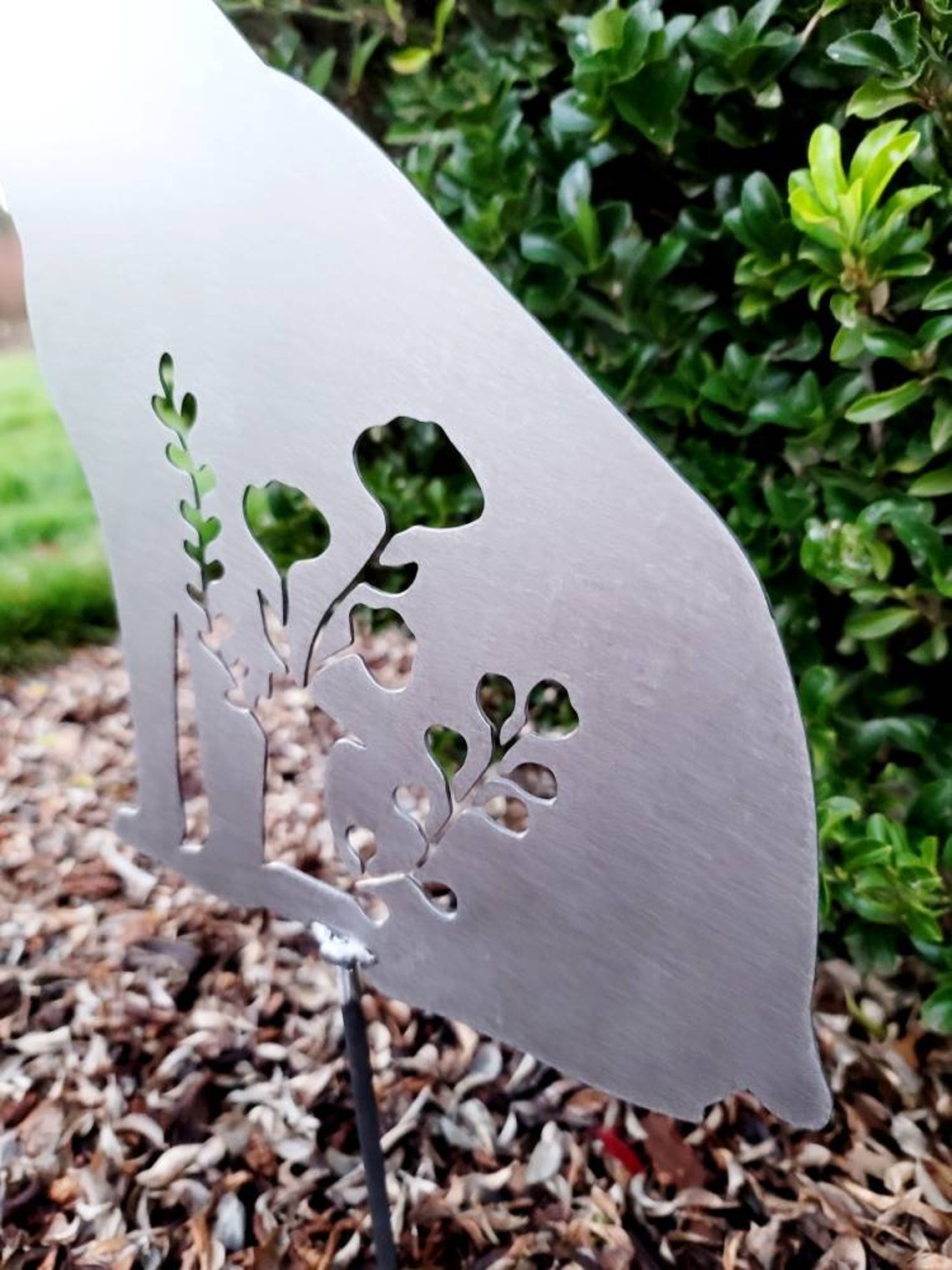 Floral Lab Dog With Docked Tail Metal Garden Stake Decoration Canine ...