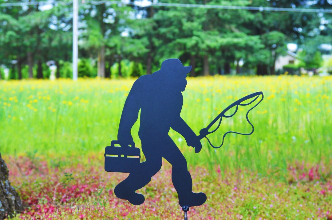 Sasquatch Garden Stakes Bigfoot Yard Stakes Staked Yard Art Metal ...
