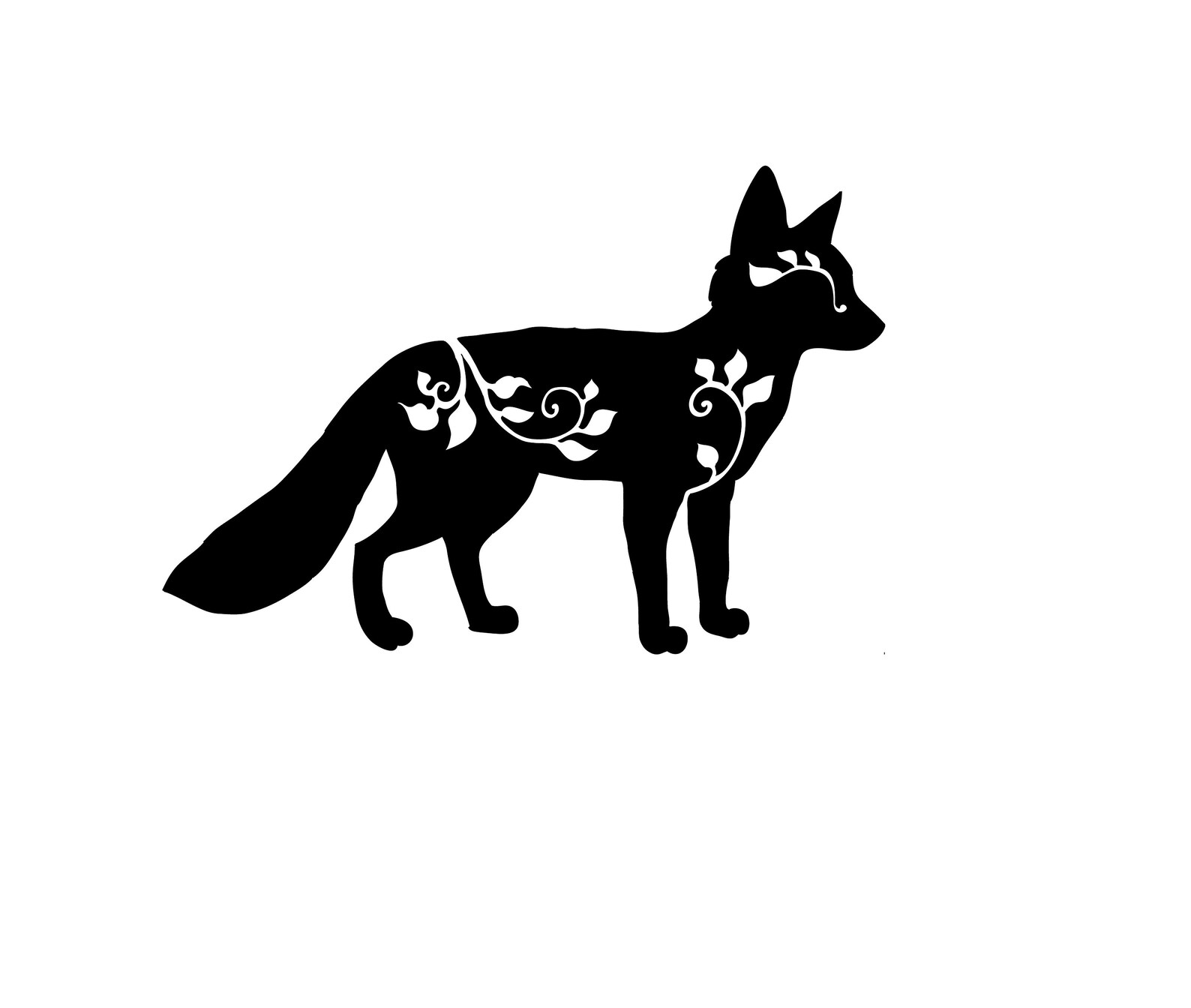 Metal Art Floral Fox Stake Decoration Garden Art Yard Art - Etsy