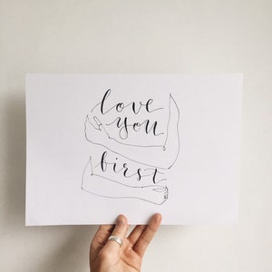Self Love Line Drawing, Self Love Art - Etsy