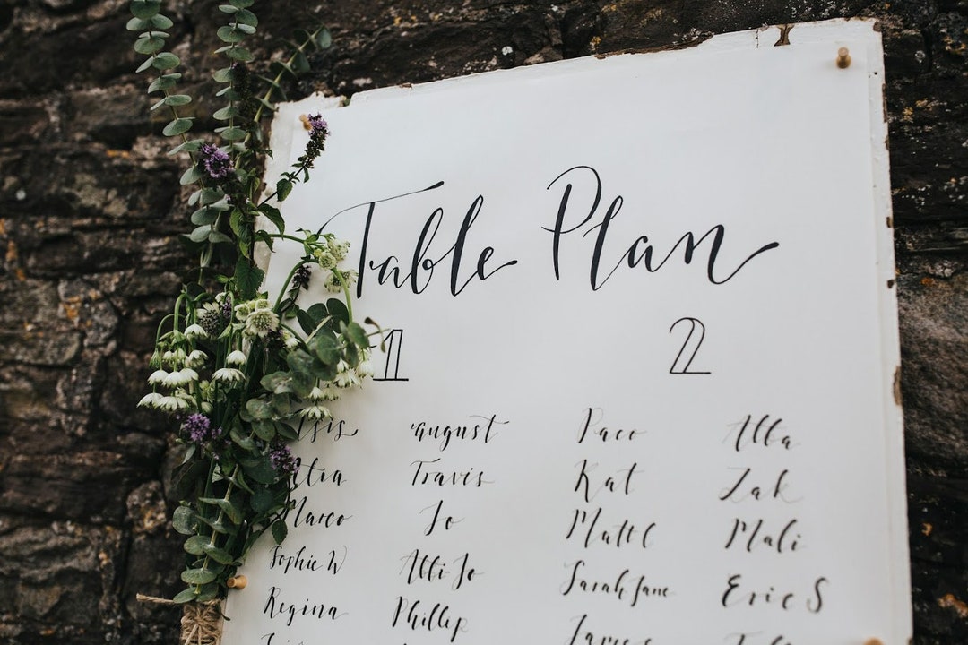 Handwritten Table Plan - Etsy