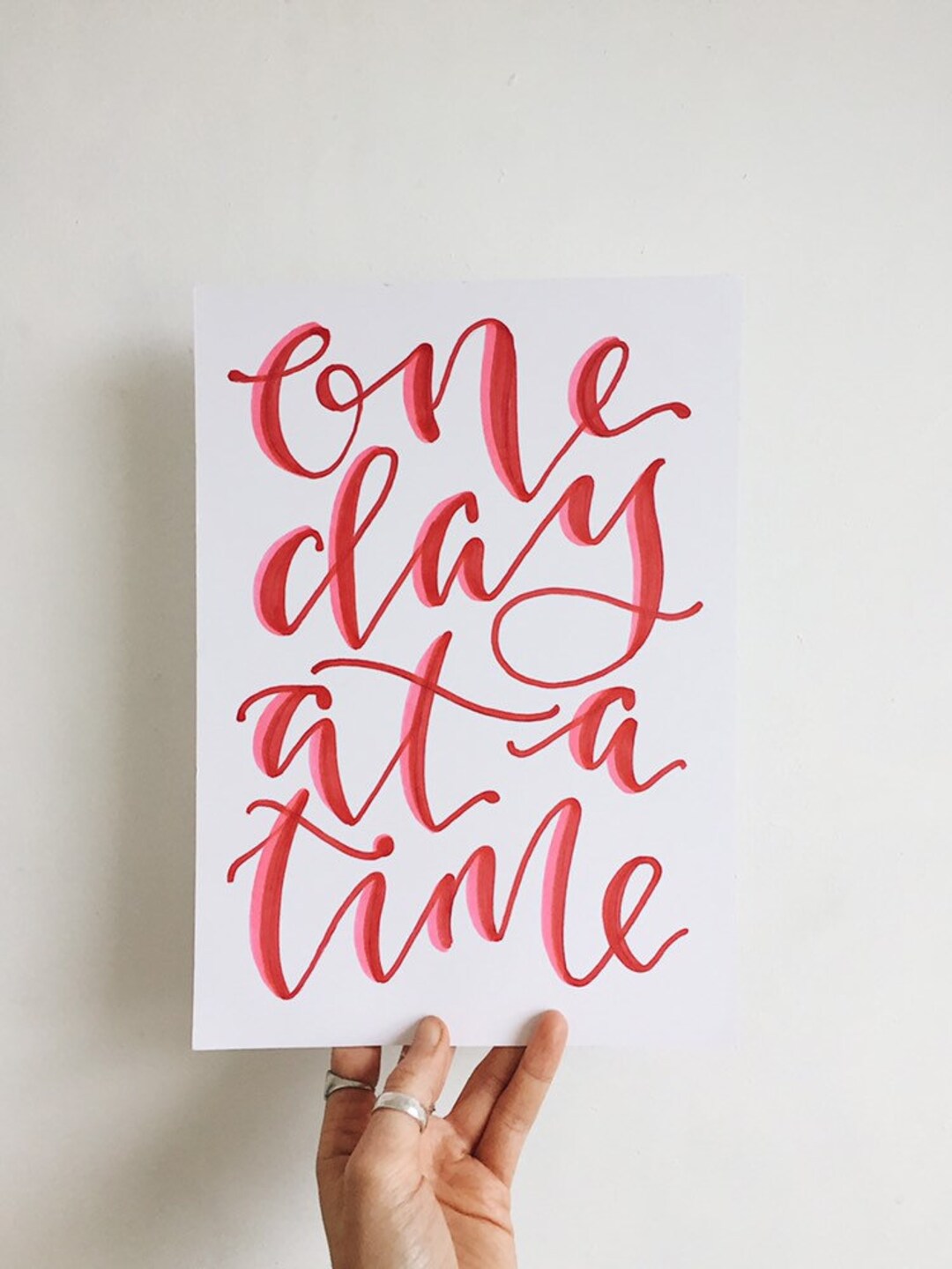 One Day at a Time Poster or Wall Hanging, Positive Poster - Etsy