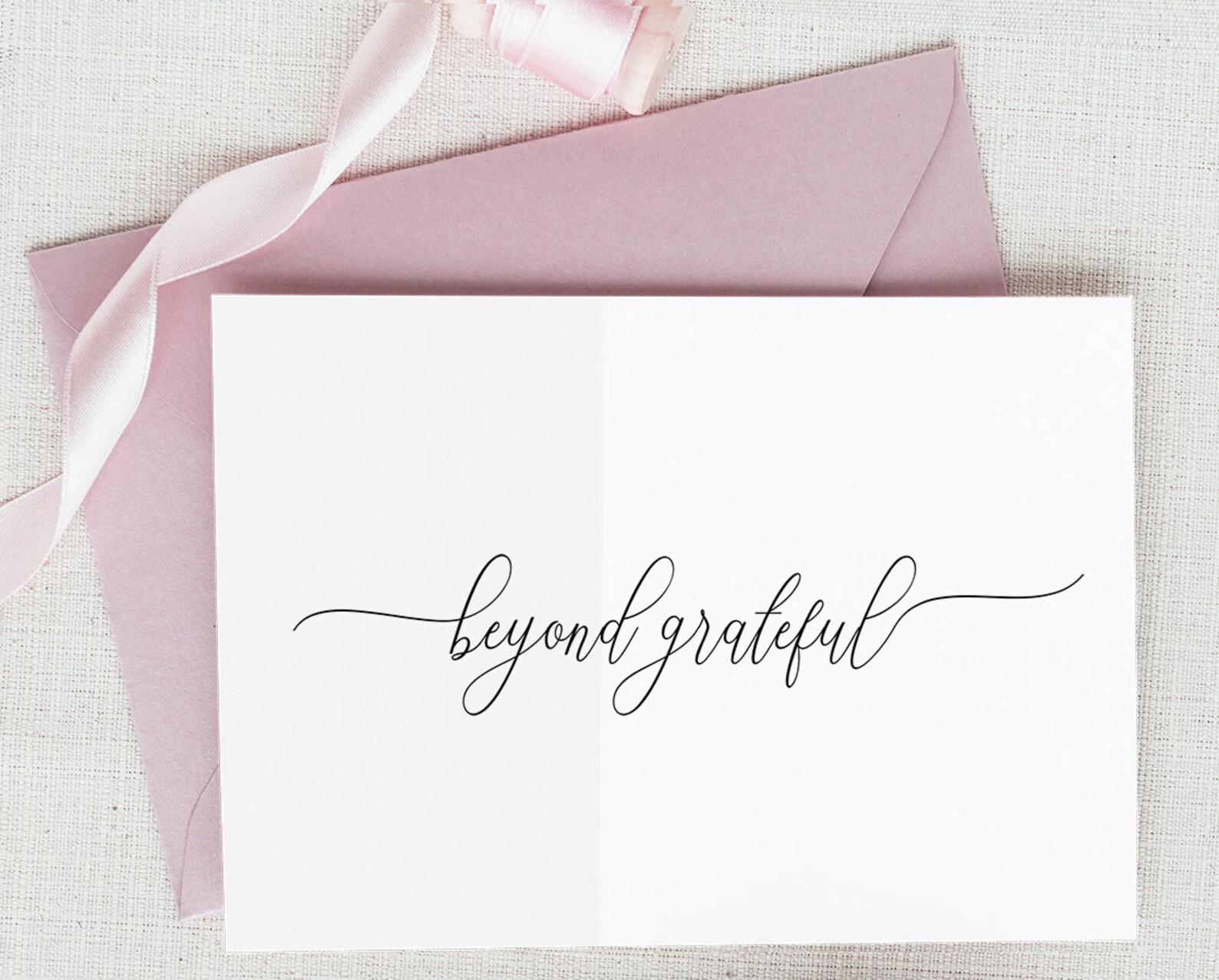 Editable Printable Beyond Grateful Thank You Note, Thanksgiving Card ...