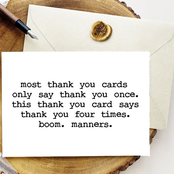 Funny Thank You Card - Etsy