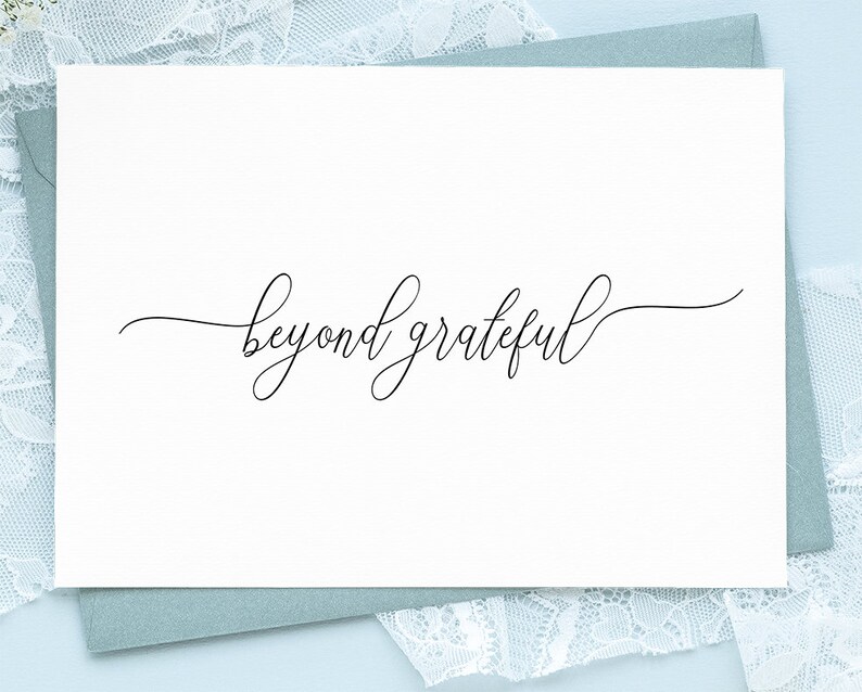 Editable Printable Beyond Grateful Thank You Note - Etsy