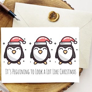 Penguin Cute Christmas Digital Card, Humorous Christmas Card for Wife ...