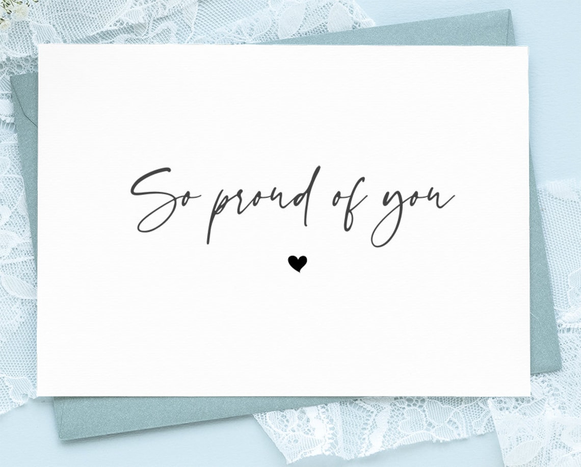 Editable so Proud of You Digital Card Congratulations Card | Etsy