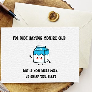 Printable Editable Digital Old Milk Birthday Card I'd - Etsy
