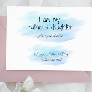 Editable Personalized Simple Minimalist DAD Card From Daughter, Father ...