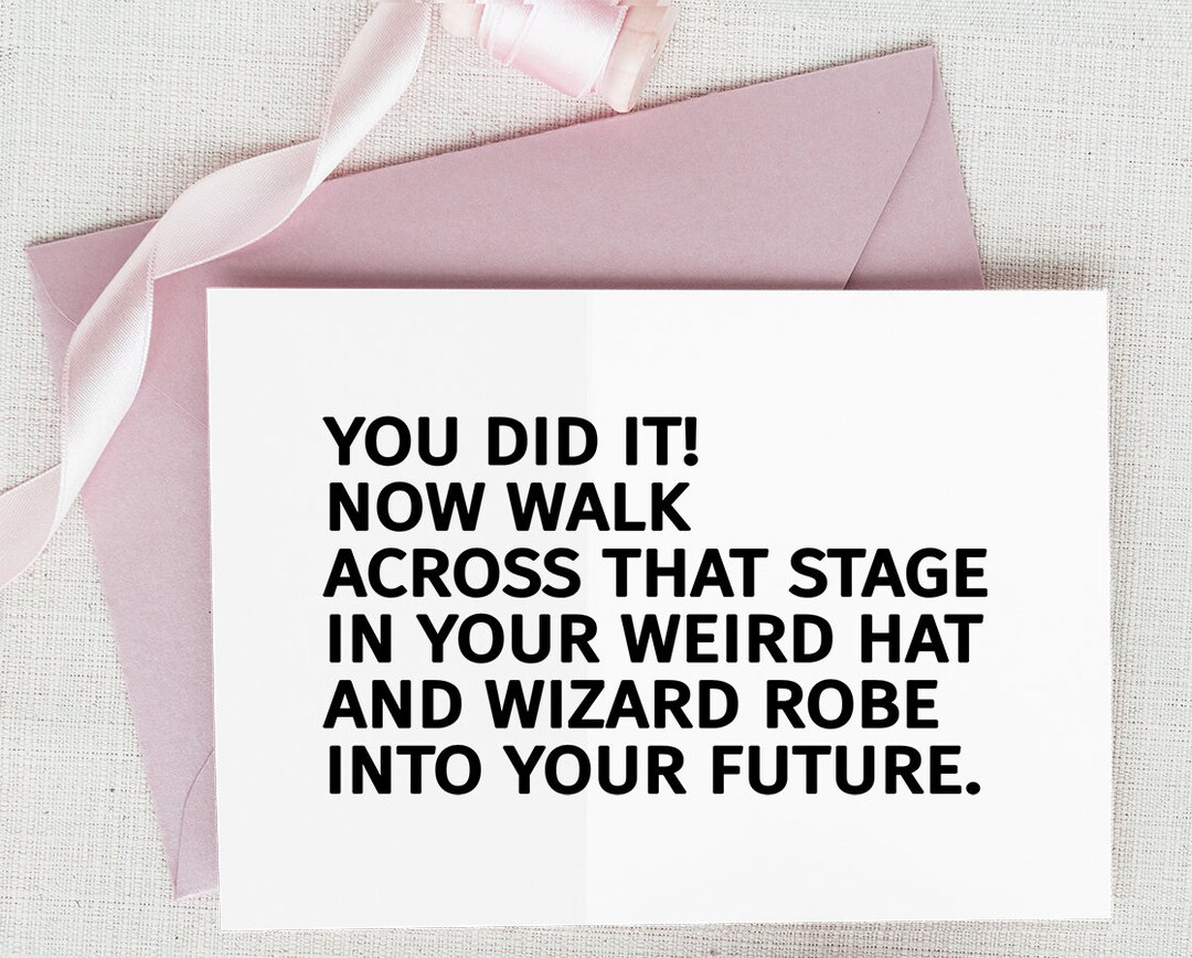 Printable Graduation Card, Funny Graduation Card, High School Graduate ...