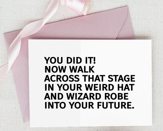 Printable Graduation Card Funny Graduation Card High School | Etsy