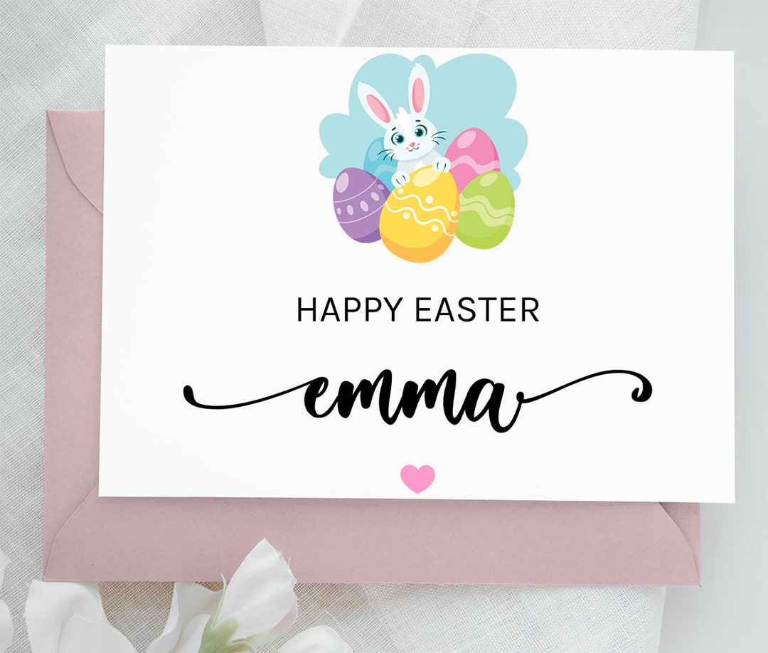 Personalized Easter Card, Custom Easter Card, Happy Easter Card for ...