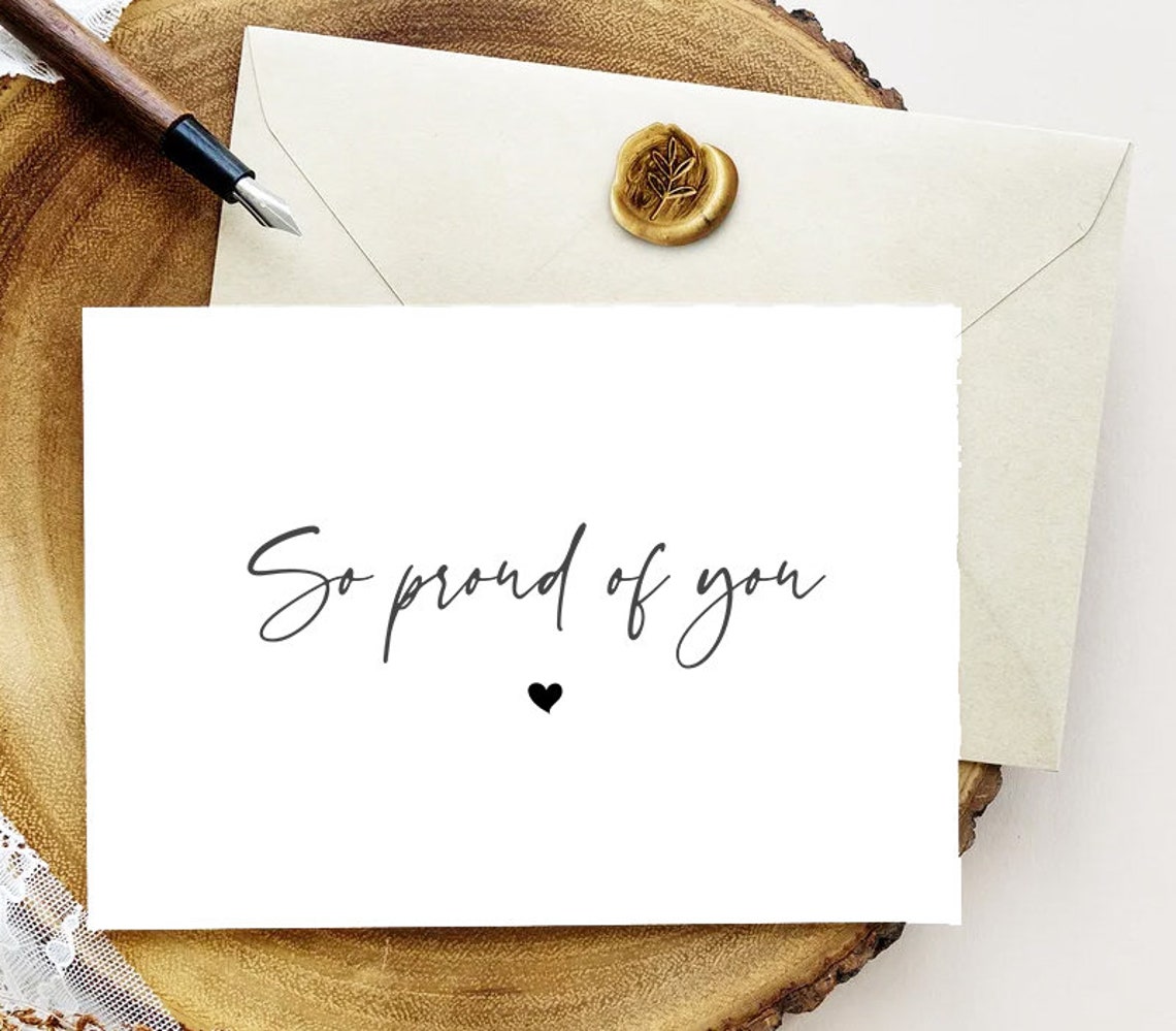 Editable so Proud of You Digital Card Congratulations Card - Etsy