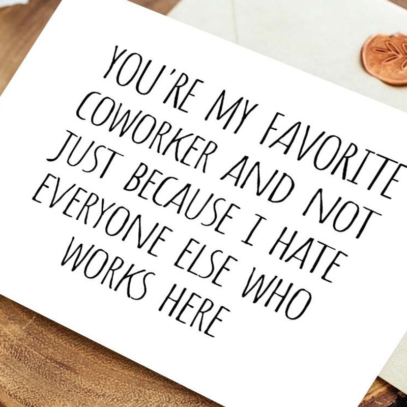 Funny Coworker Cards - Etsy