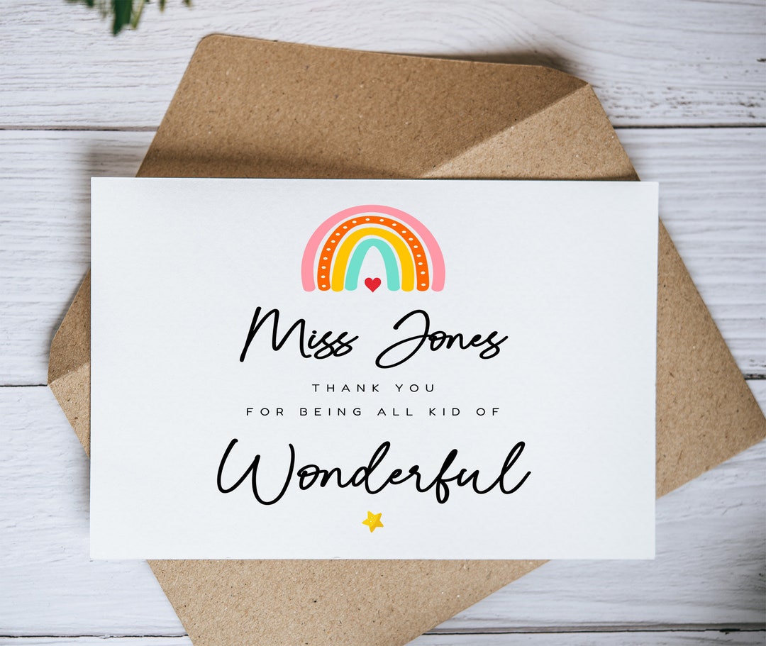 Personalized Teacher Thank You Digital Greeting Card for Teacher ...