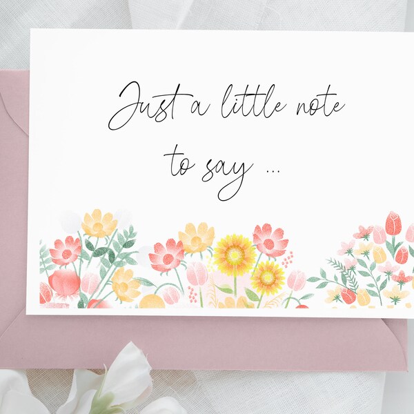 Just a Little Note - Etsy